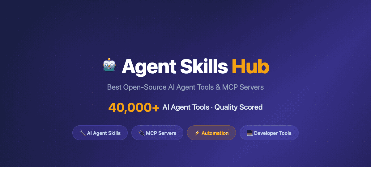 AgentSkillsHub — 70K Claude Skills & MCP Servers, Searchable